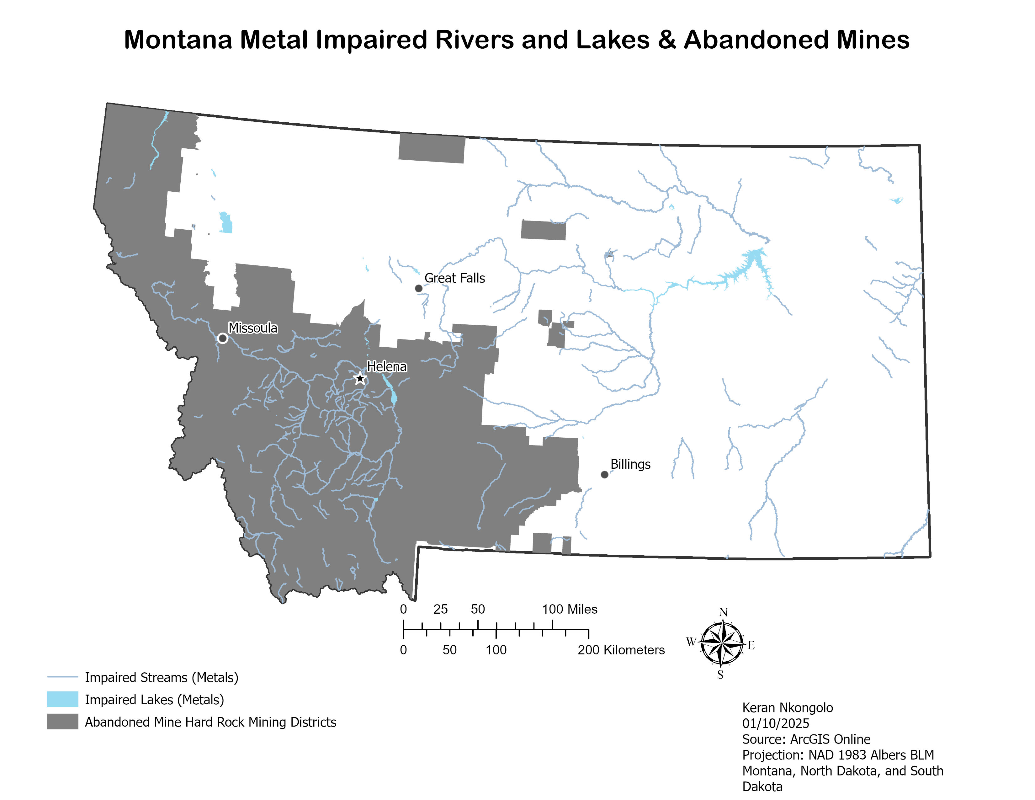 Montana Impaired Rivers | Spatialnode